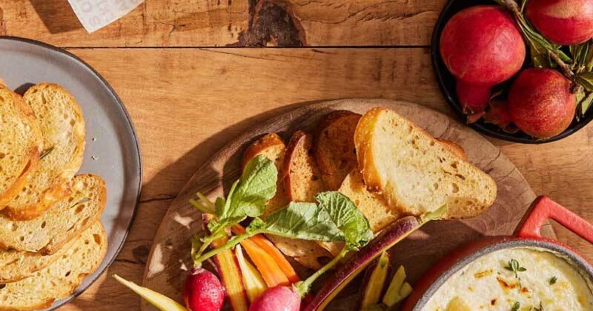 BAKED GOAT CHEESE WITH VEGETABLE CRUDITE | Laura Chenel